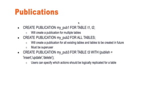 PostgreSQL – Logical Replication | PPT