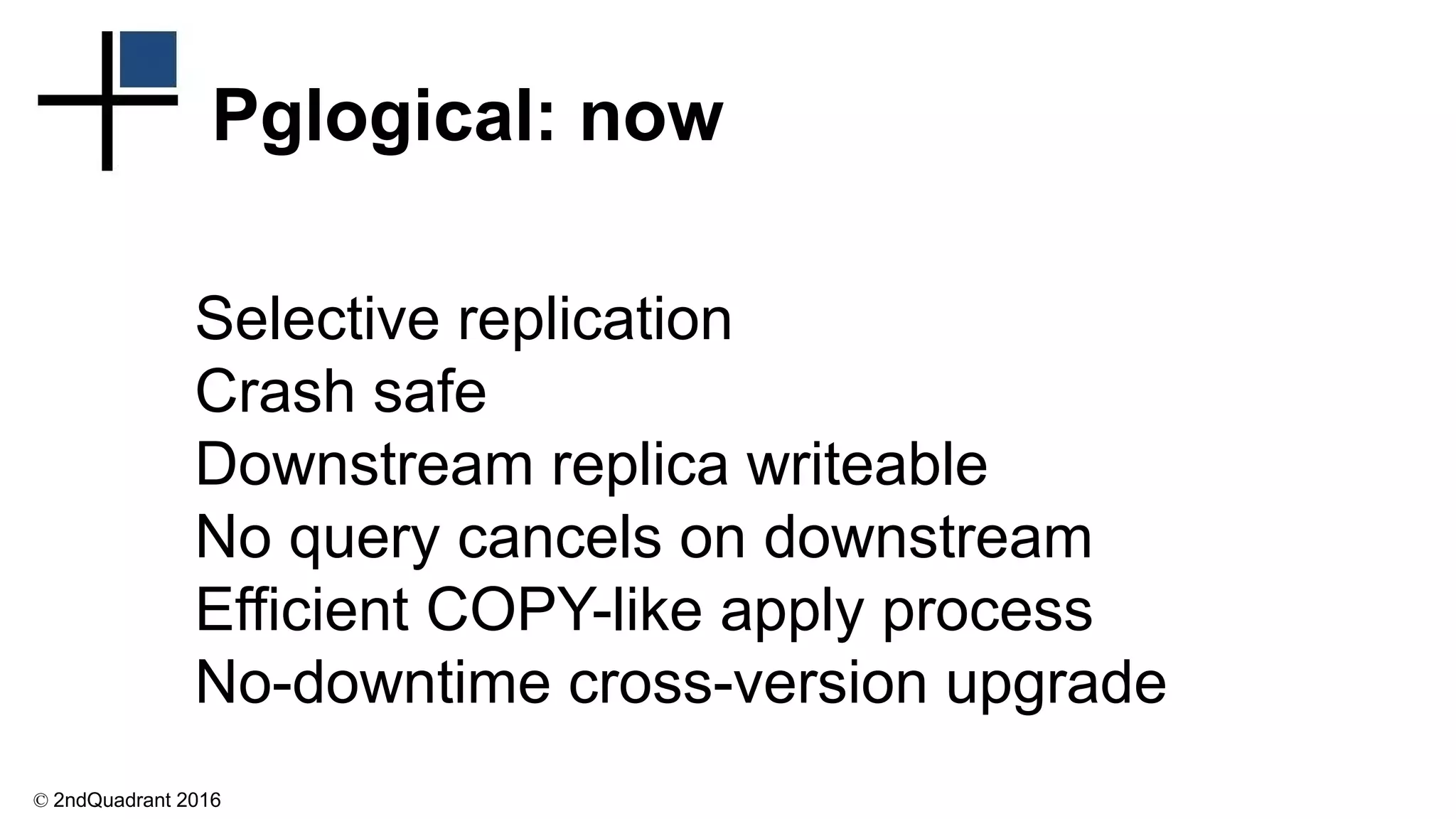 Logical replication with pglogical | PPT