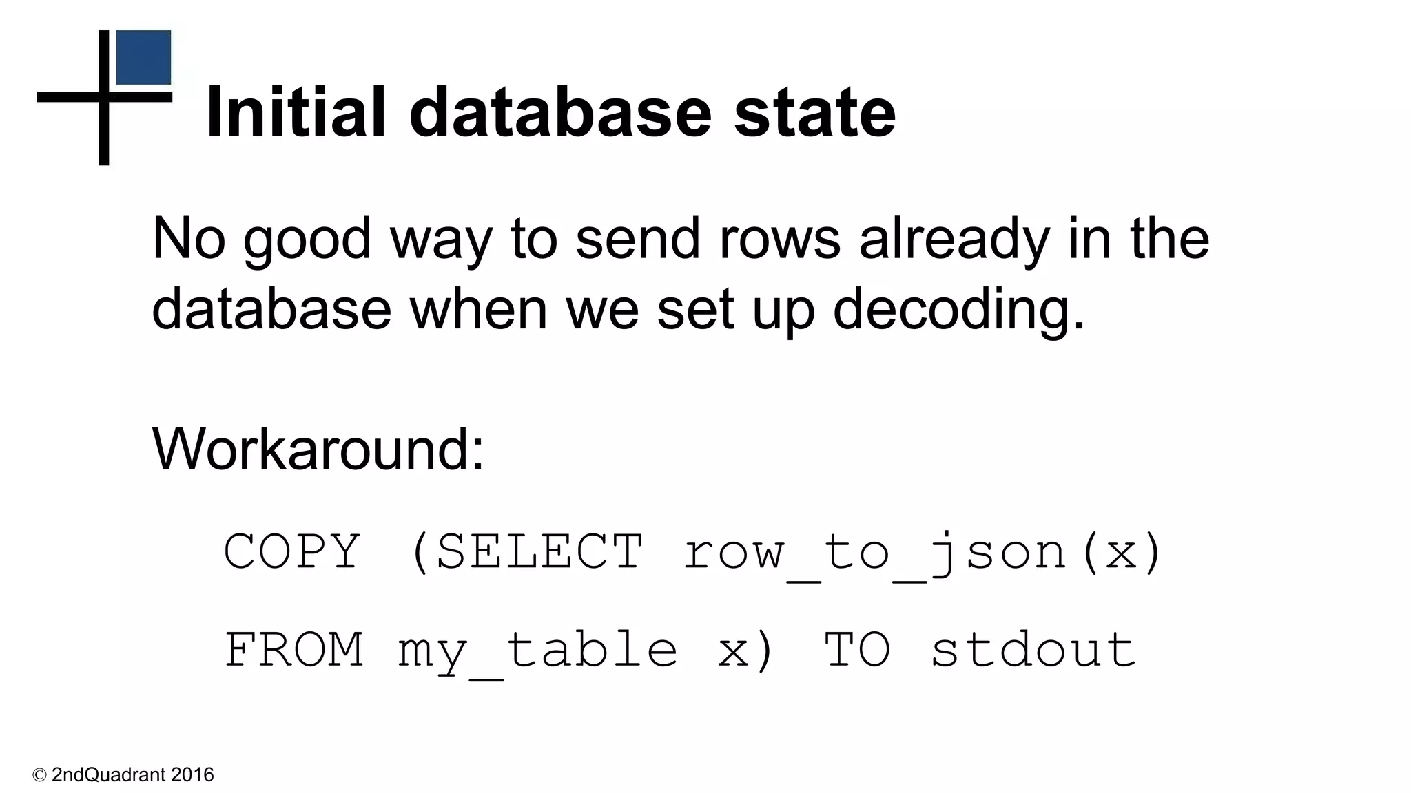 Logical replication with pglogical | PPT