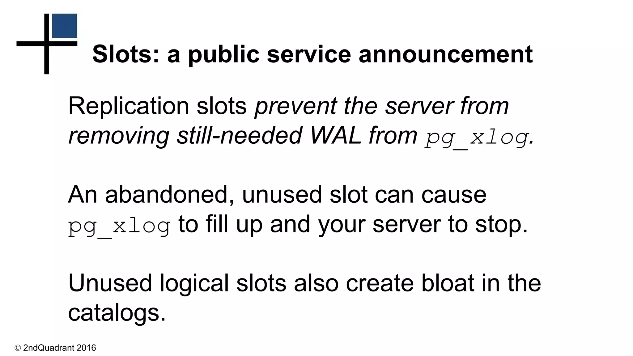 Logical replication with pglogical | PPT