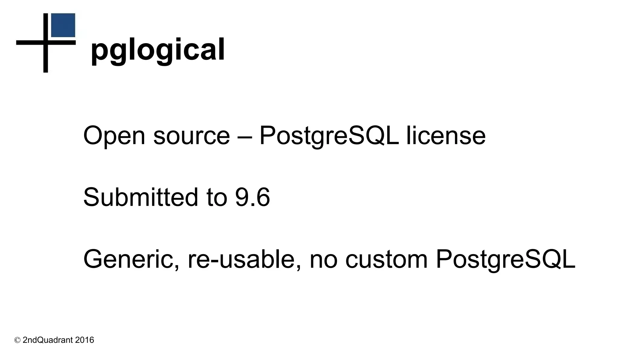 Logical replication with pglogical | PPT