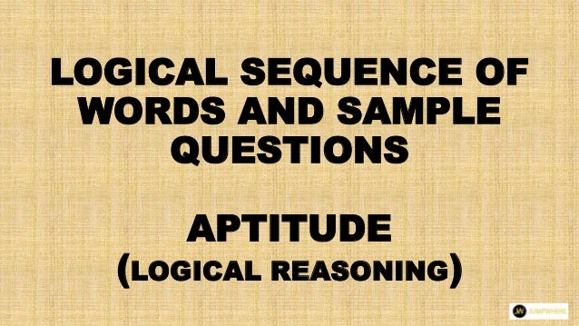 Logical sequence of words