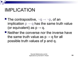 Applications of Propositional Logic in Logical Structures | PPT