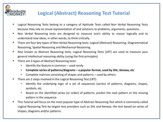 Logical Reasoning Test tutorial_sample for slideshare | PPTX