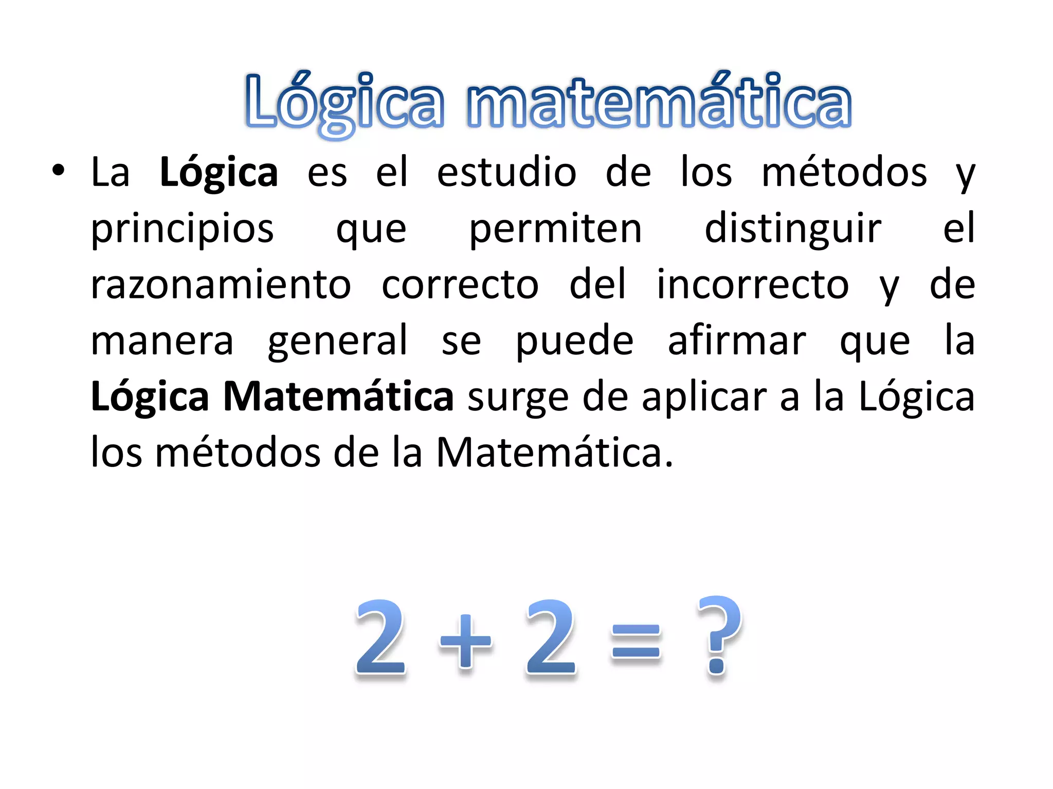 Logica matematica | PPTX