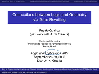 Connections between Logic and Geometry via Term Rewriting | PPT