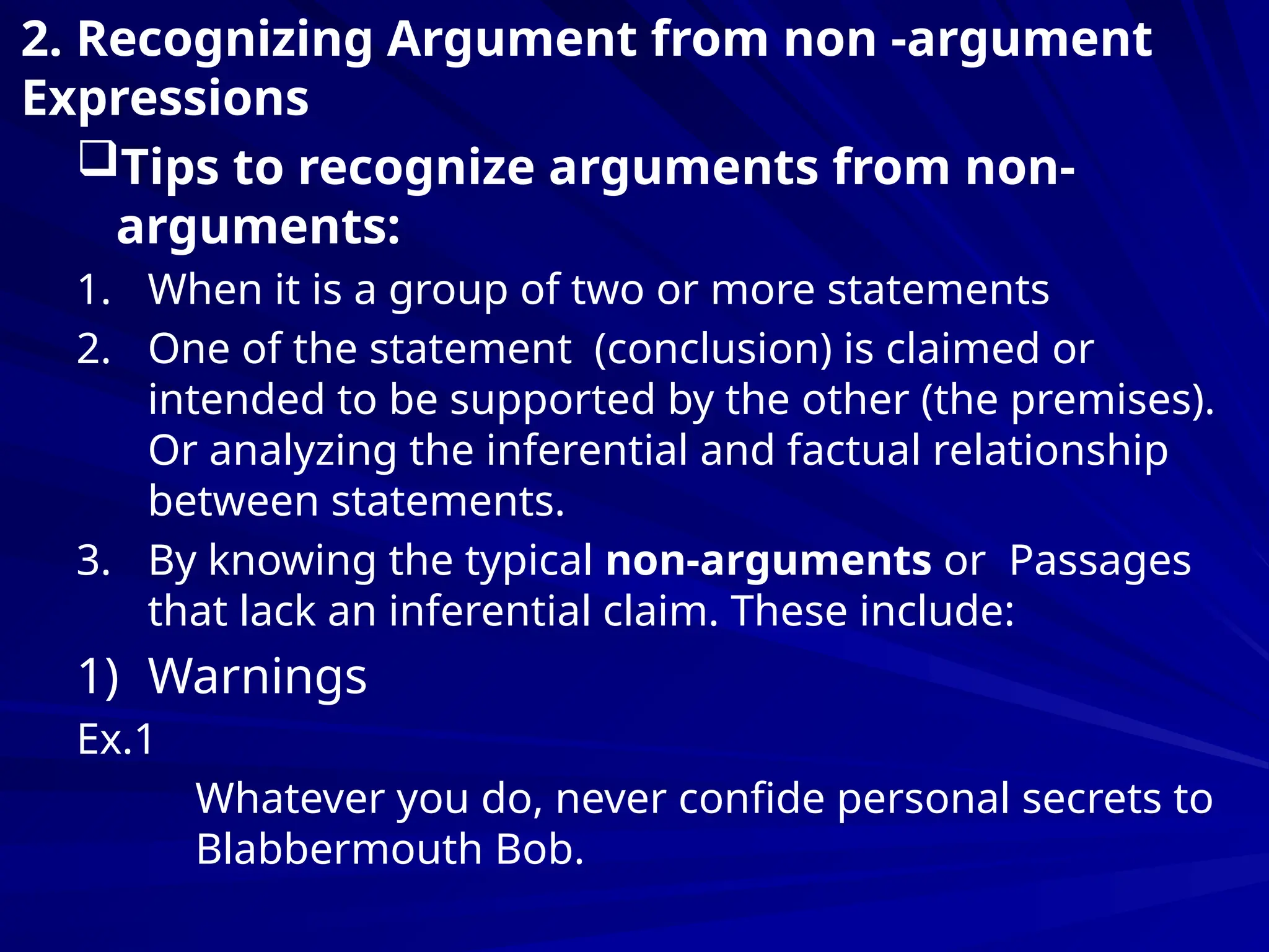 Logic and Critical Thinking Unit 2 - Argument.pptx