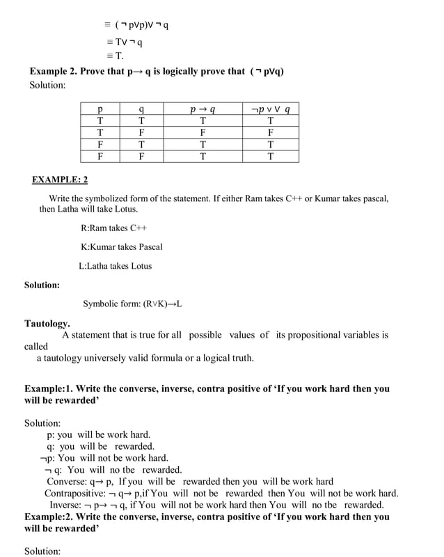 Logic and proof | PDF