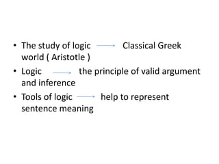 Logic and truth | PPTX