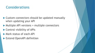 Logic Apps & Flow Custom Connectors | PDF
