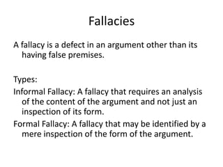 Logic arguments and_fallacies | PPTX
