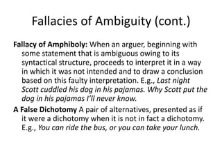 Logic arguments and_fallacies | PPTX