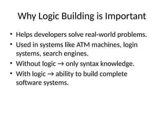 logic_building_training_with_flowcharts_algorithms | PPTX