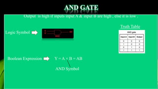Logic circuits | PPTX