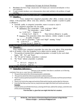 Logic & critical thinking | DOCX