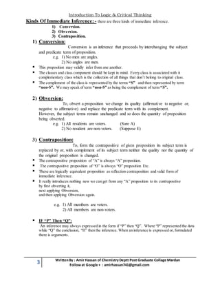 Logic & critical thinking | DOCX