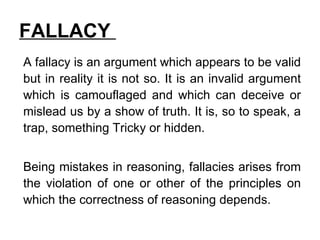 Logic & critical thinking (fallacies unit 3) | PPT