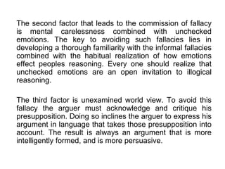 Logic & critical thinking (fallacies unit 3) | PPT