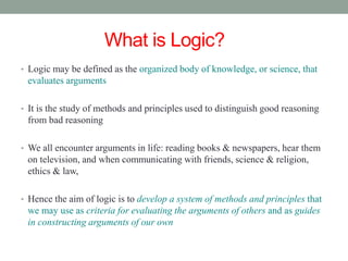 Logic By Dr. Syed Imad Shah | PPT