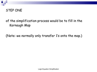 Logic Equation Simplification | PPT