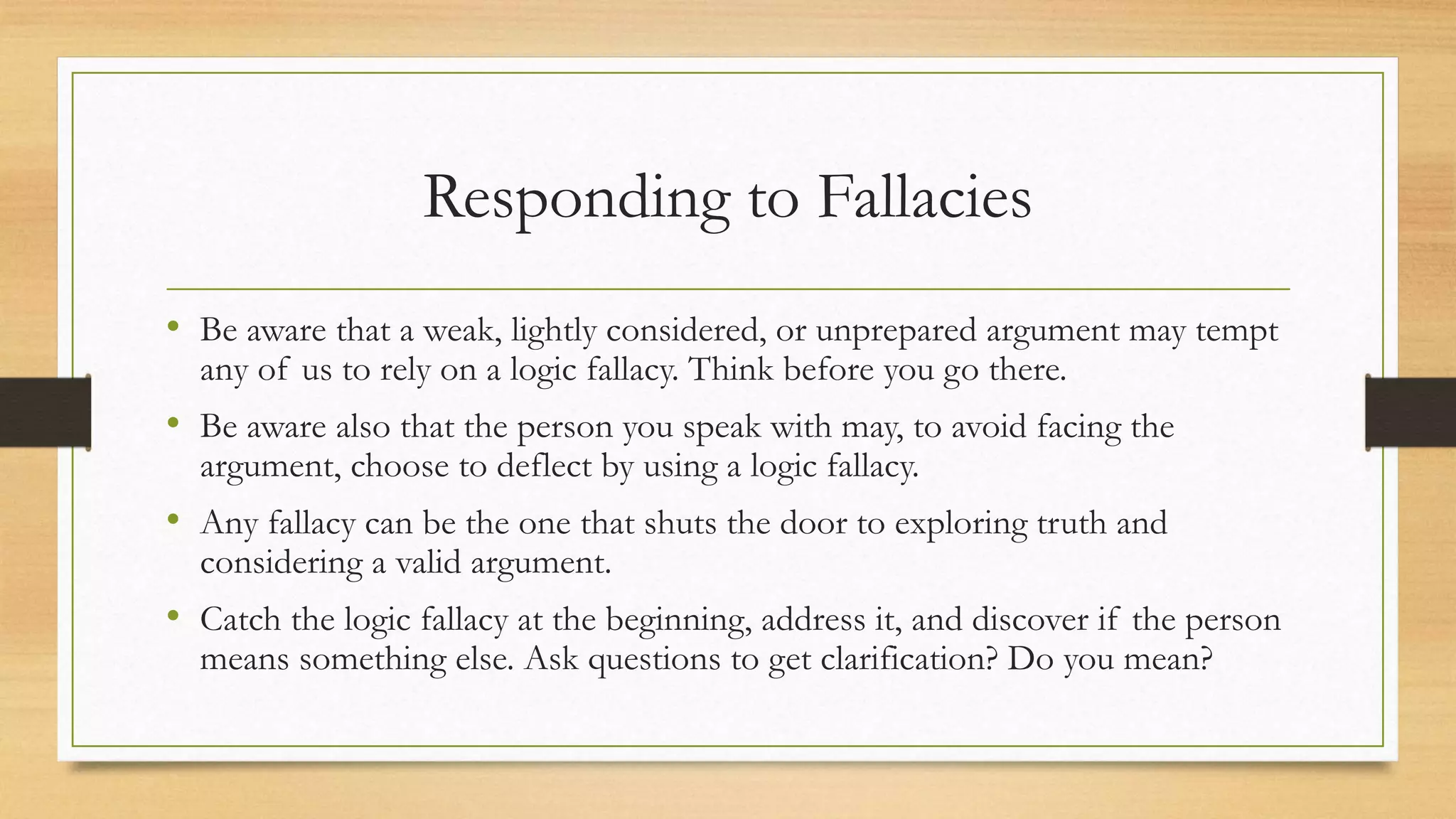 Logic Fallacies and Apologetics | PPTX