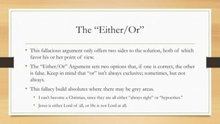 Logic Fallacies and Apologetics | PPTX