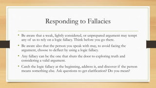 Logic Fallacies and Apologetics | PPTX