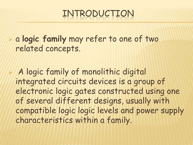 Logic families ppt eceb srp | PPT