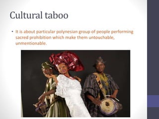 Stereotyping, Taboo, Attitudes & Values | PPTX