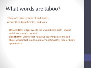 Stereotyping, Taboo, Attitudes & Values | PPTX