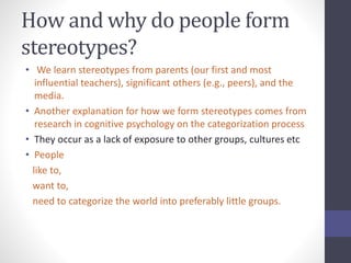 Stereotyping, Taboo, Attitudes & Values | PPTX
