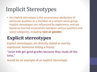 Stereotyping, Taboo, Attitudes & Values | PPTX