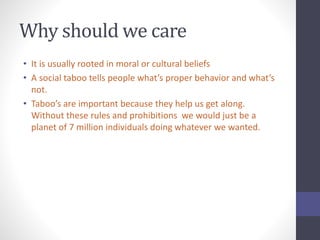 Stereotyping, Taboo, Attitudes & Values | PPTX