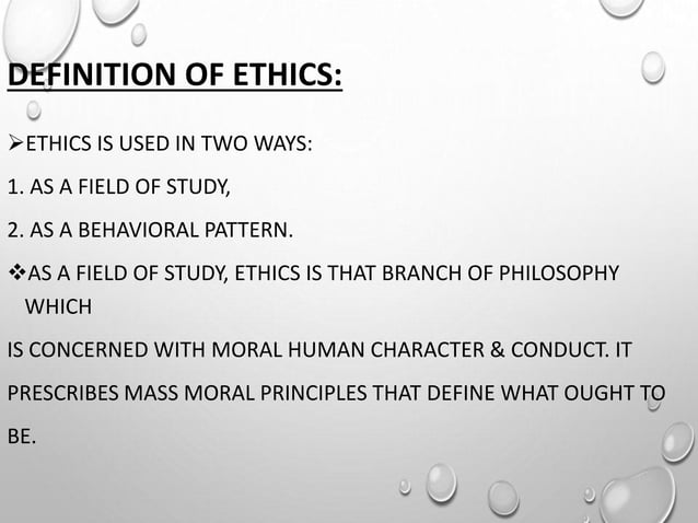 Etics And Ethos | PPTX | Education