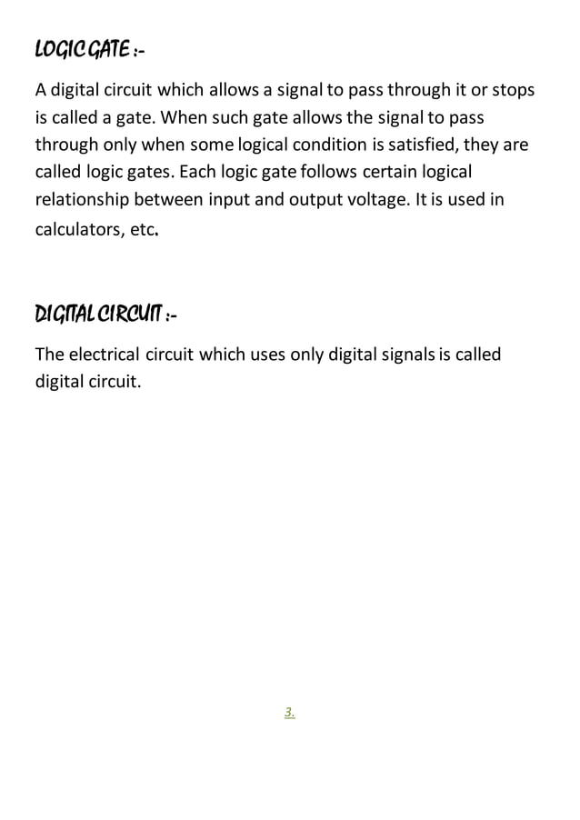 Logic Gate Class 12 Docx