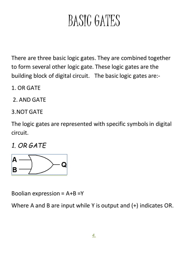 Logic gate class 12 | DOCX