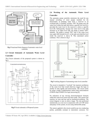 Logic gate based automatic water level controller | PDF