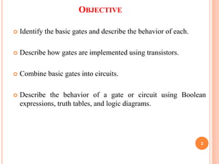 Logic gate implementing without using ICs by Nimay Giri | PPTX