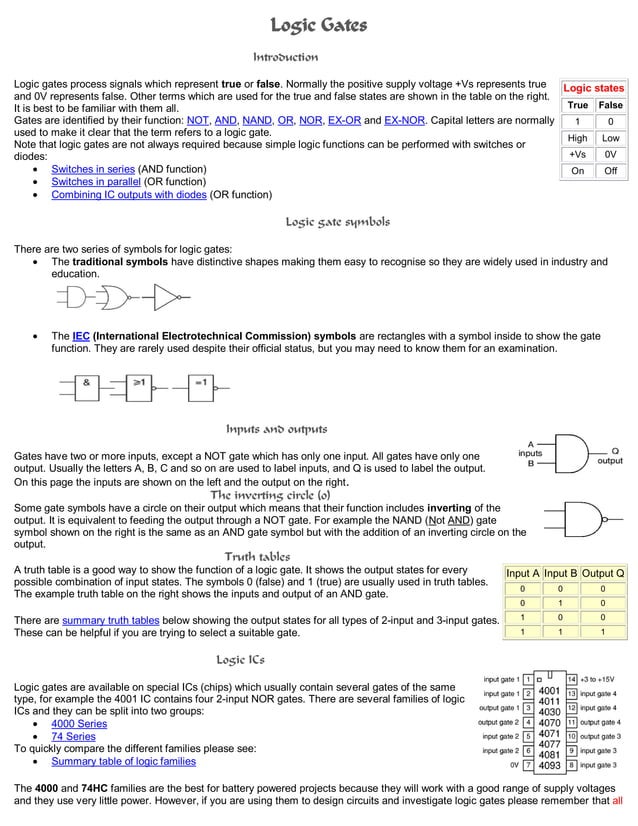 Logic gates | PDF