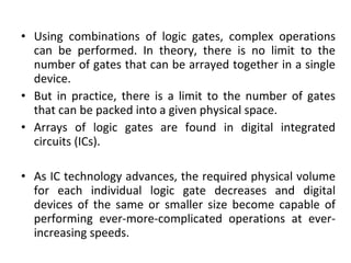 COMPUTER ORGANIZATION - Logic gates, Boolean Algebra, Combinational ...