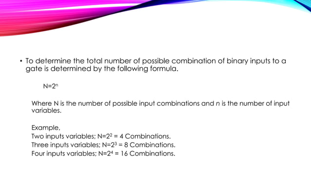 Logic gates - AND, OR, NOT, NOR, NAND, XOR, XNOR Gates. | PPTX