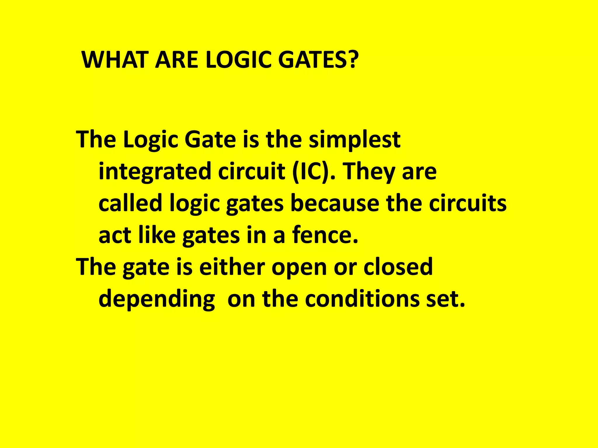Basic Logic gates | PPTX