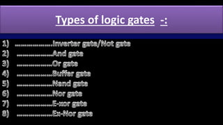 Logic gates for seminar purpose and easy to understand | PPTX