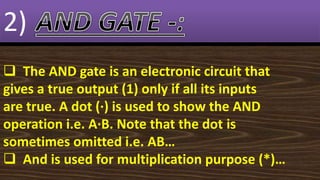 Logic gates for seminar purpose and easy to understand | PPT
