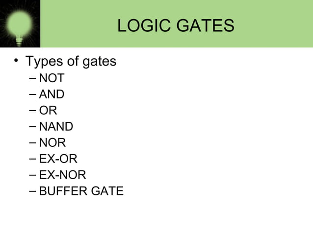 Logic gates | PPT | Programming Languages | Computing