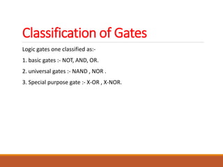 Logic gates digital electronics | PPT