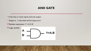 LOGIC GATES Identification and application | PPTX
