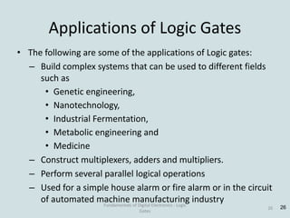 Basic Logic Gates -Digital system Design | PDF