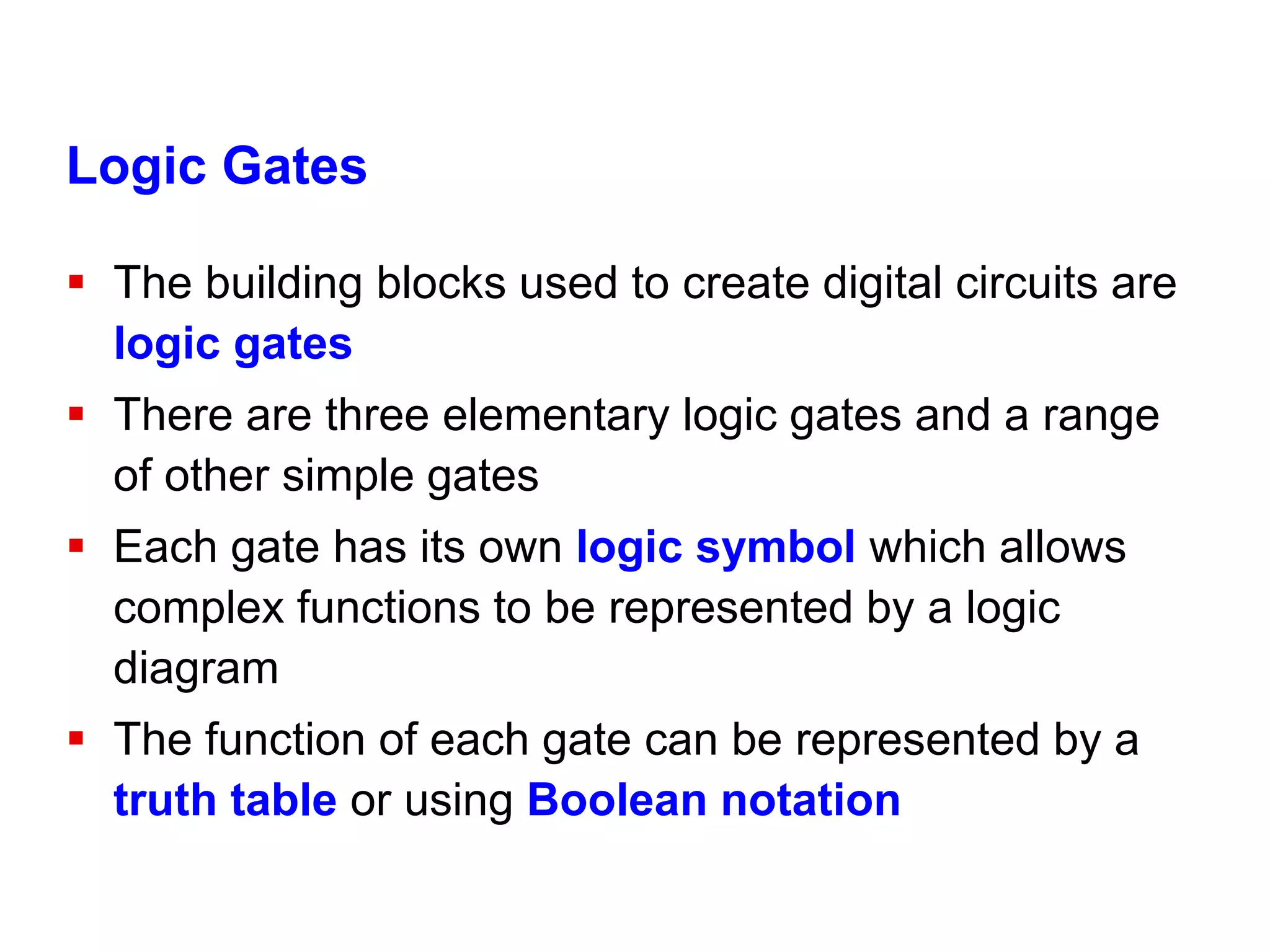 Logic gates r007 | PPT | Programming Languages | Computing