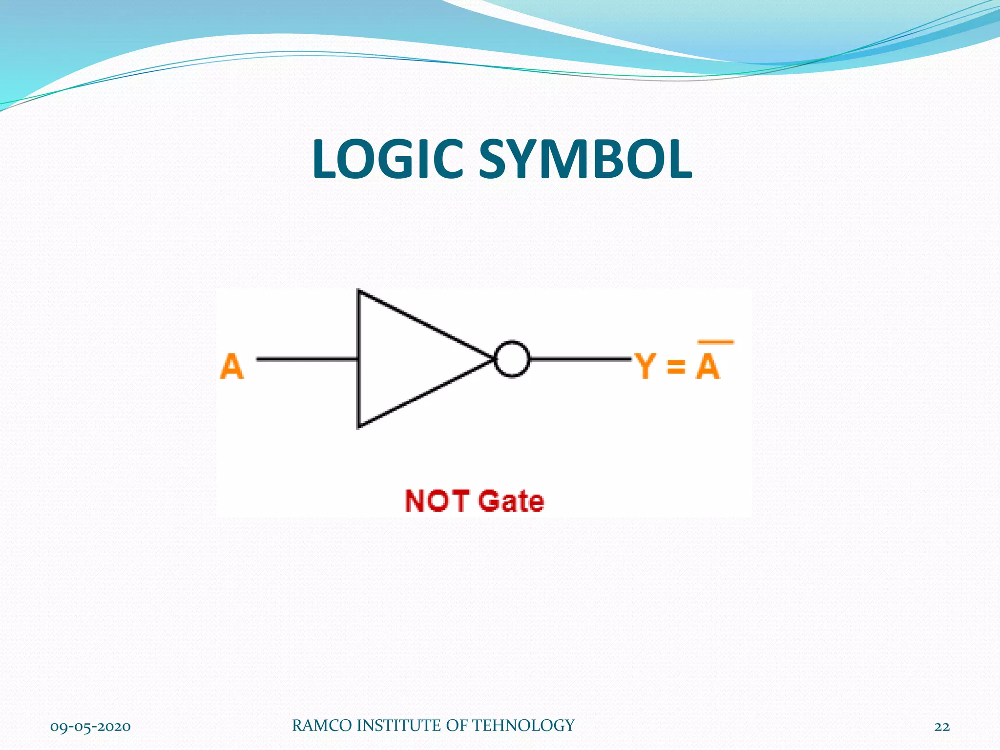 Logic gates and its realization | PPTX